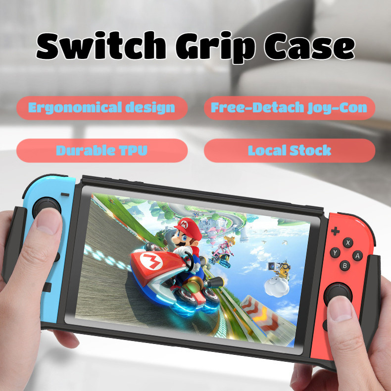 Switch OLED Grip Case Durable Thick Soft TPU for Nintendo Switch OLED ...
