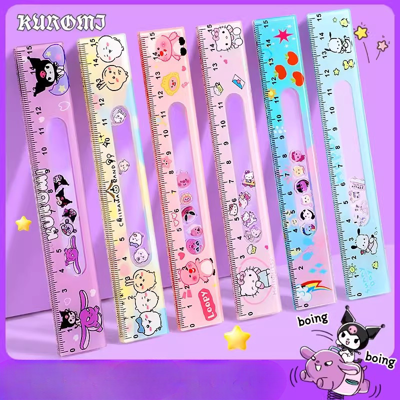 Ruler KT Kuromi Melody Cartoon Children Students 15cm Ruler Kawaii ...