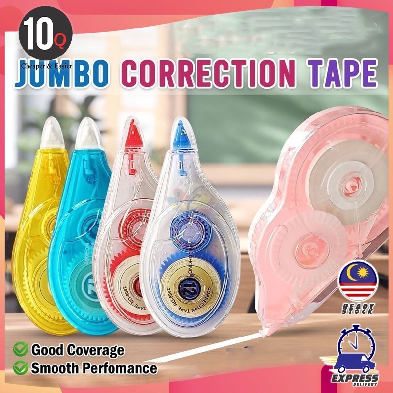 10Q Jumbo Correction Tape 30 meter Long Length Economy Anti Break ...