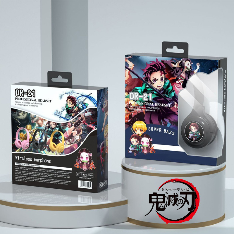 Demon Slayer DR21 Over-ear Bluetooth Headphones Kamado Tanjirou Nezuko ...
