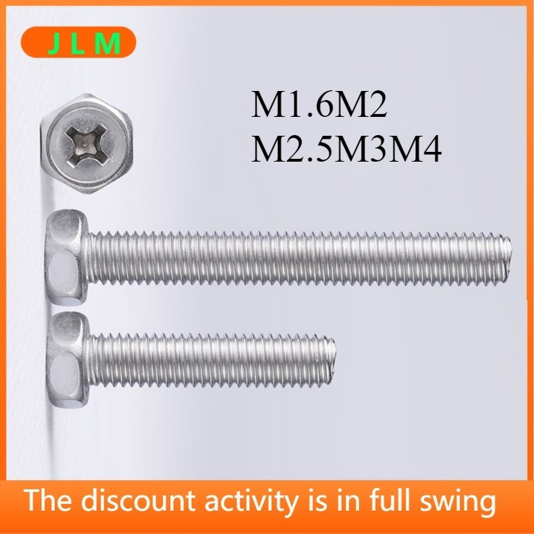 ((JLMG) Phillips Concave Hole External Hexagon Screw Bolt Hexagon Screw ...