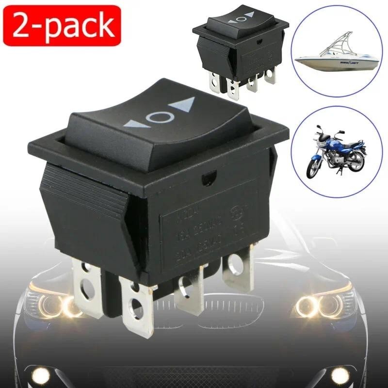 Rocker Switch 6 PIN DPDT Double Pole Double Throw 20 Amp Momentary ...