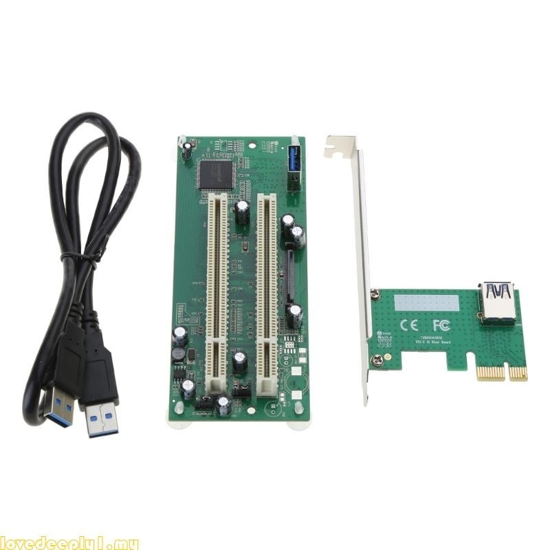 Love PCI-Express to PCI Adapter Card PCIe to Dual Pci Expansion Card PCIE x1 to x16 | Shopee ...