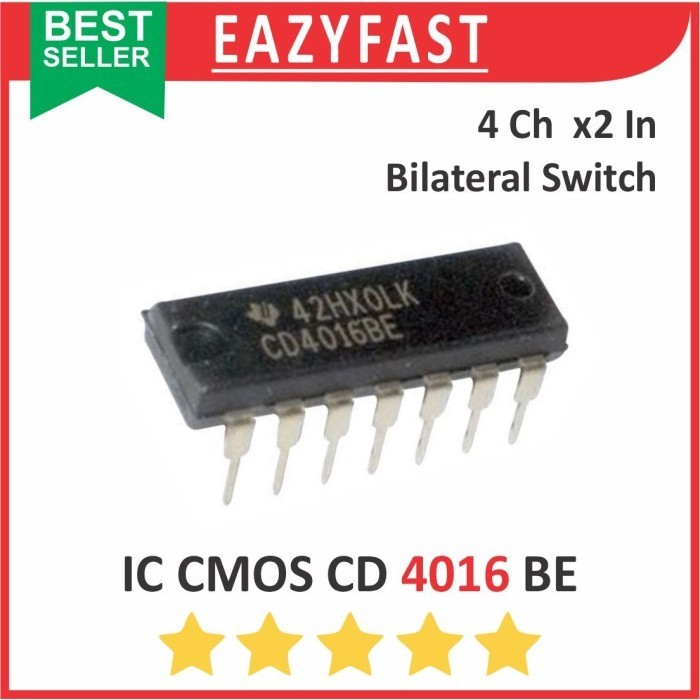 Ic CMOS CD 4016 BE DIP 2x4 Ch Channel 4Ch Bilateral Switch CD40160BE ...
