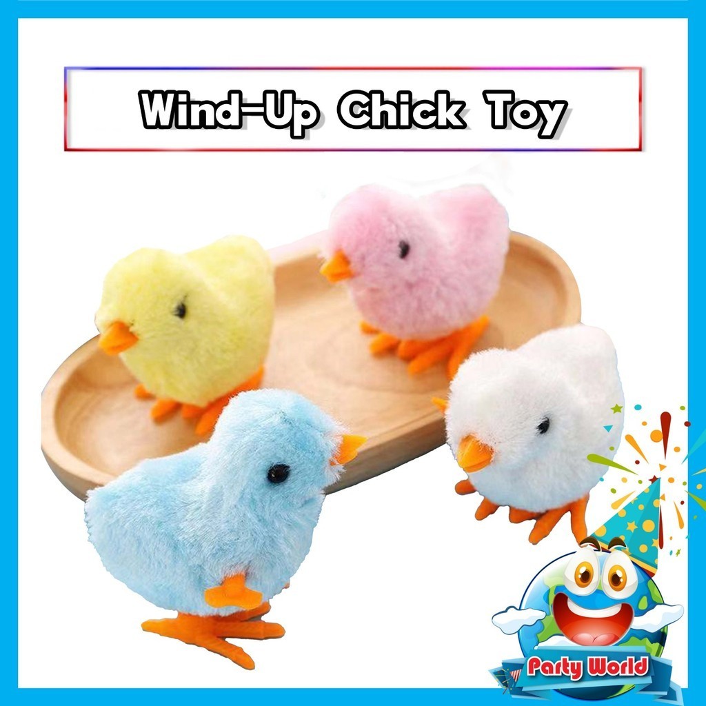 Children Cute Plush Wind Up Chicken Toy Jumping Walking Chicks Jump ...