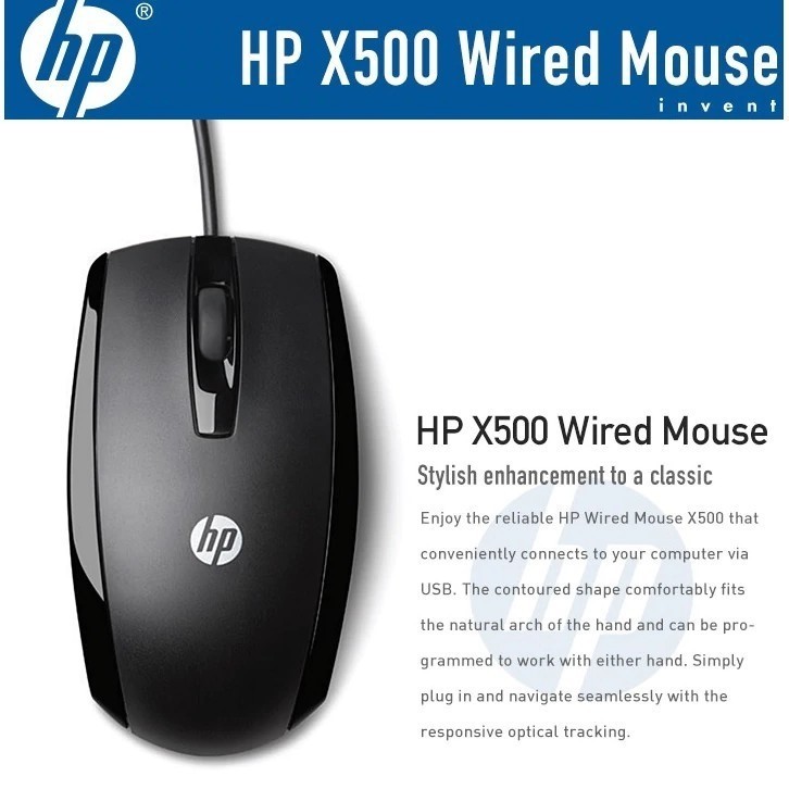 LCY HP X500 wired mouse Desktop notebook USB photoelectric mouse ...
