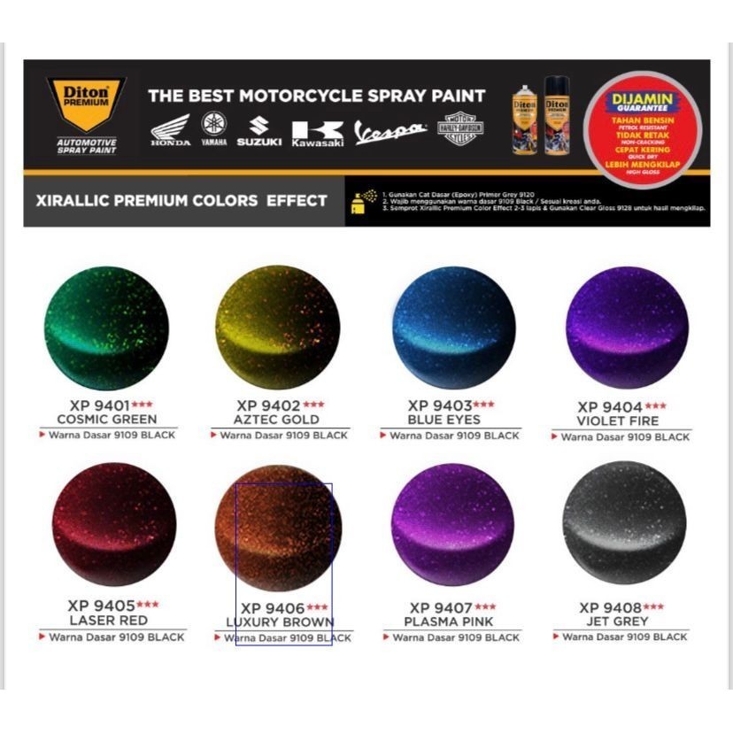Diton Premium Spray Paints Xirallic Premium Colors Effect*** (400ml ...