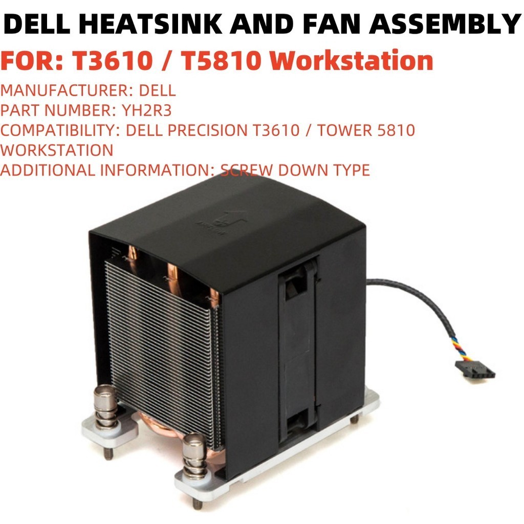 DELL HEATSINK AND FAN ASSEMBLY FOR DELL PRECISION T3610 / T5810 ...