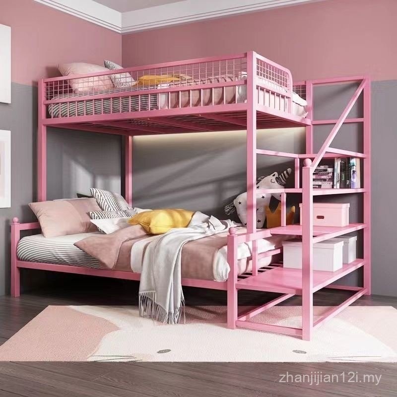Dormitory Children's Upper Lower Bunk Bed Student Raised Bed Adult Iron ...