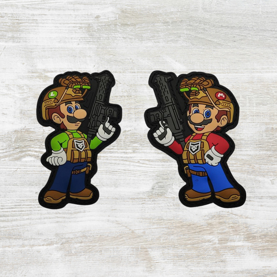 The Meniacc Mario & Luigi Tactical PVC Velcro Patch (Set) | Shopee Malaysia