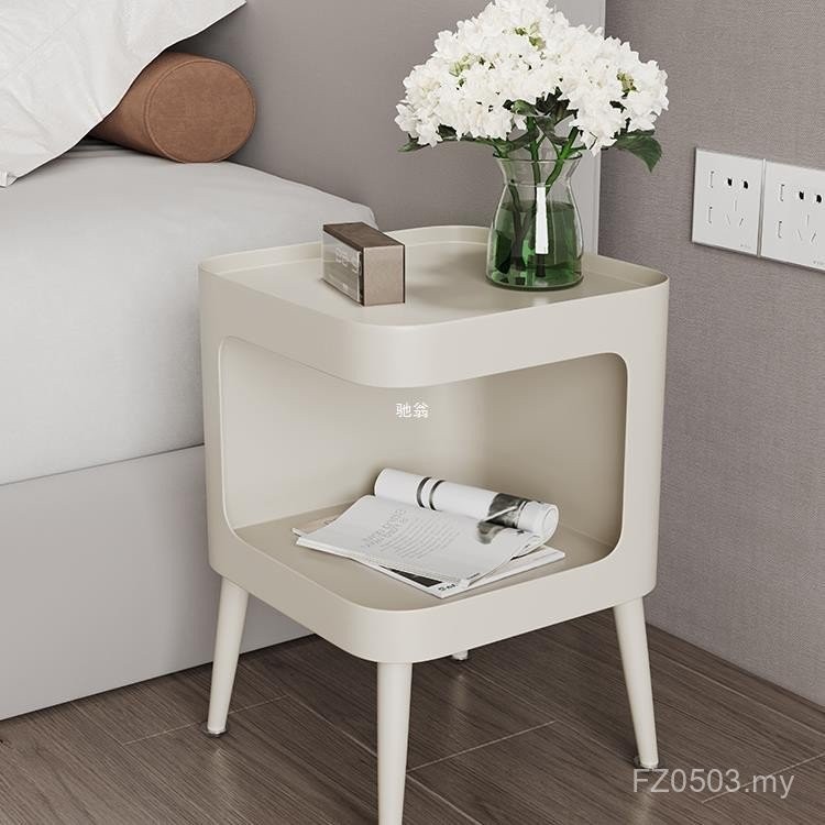 Modern Style Bedroom Narrow Iron Bed Cream Household Simple Bedside ...