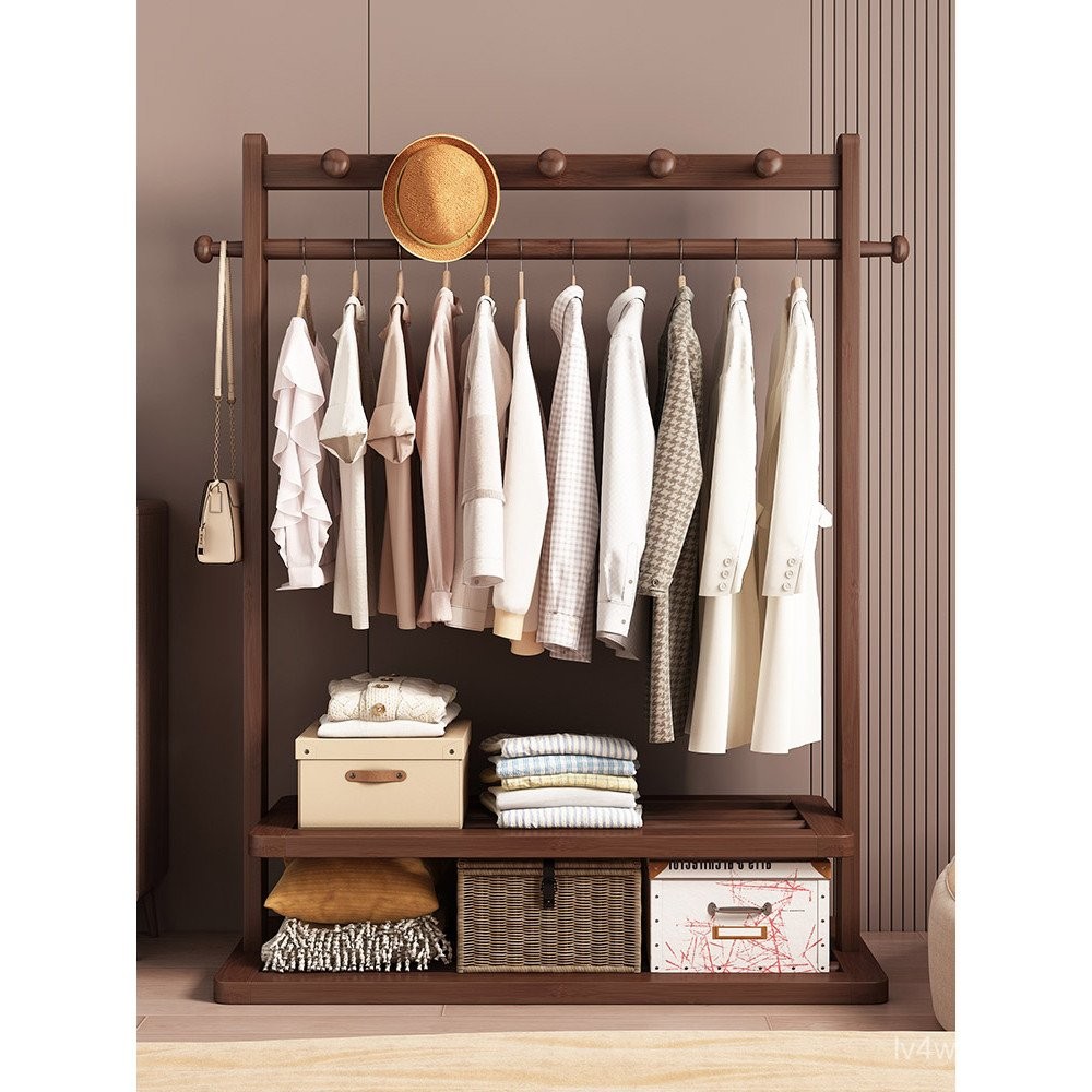 Rak mantel kayu pepejal, rak gantungan, bilik tidur lantai, rumah ...