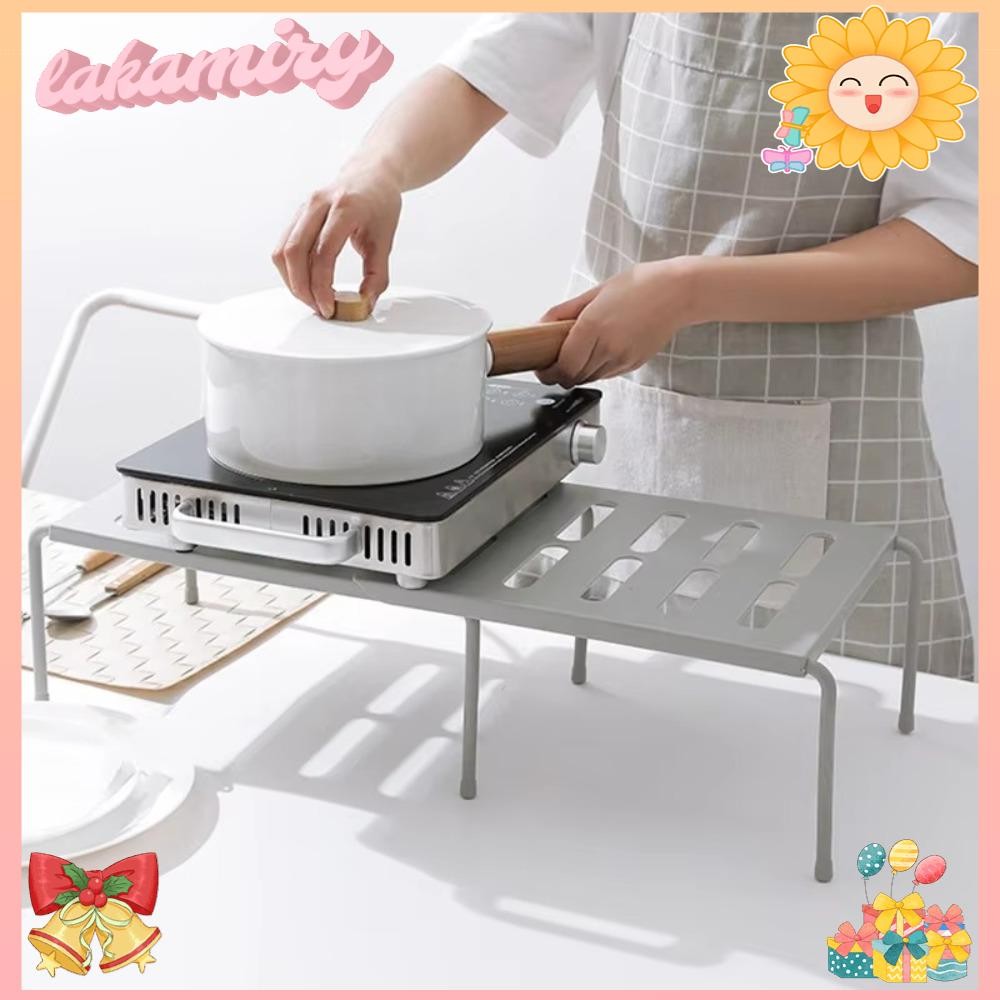 LAKAMIRY Adjustable Kitchen Storage Rack, Double Layer Kitchenware ...