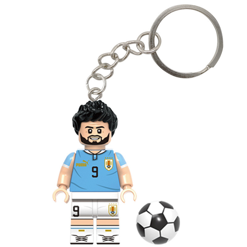 Compatible with Lego Keychain World Cup Football Star Hand Office Key ...