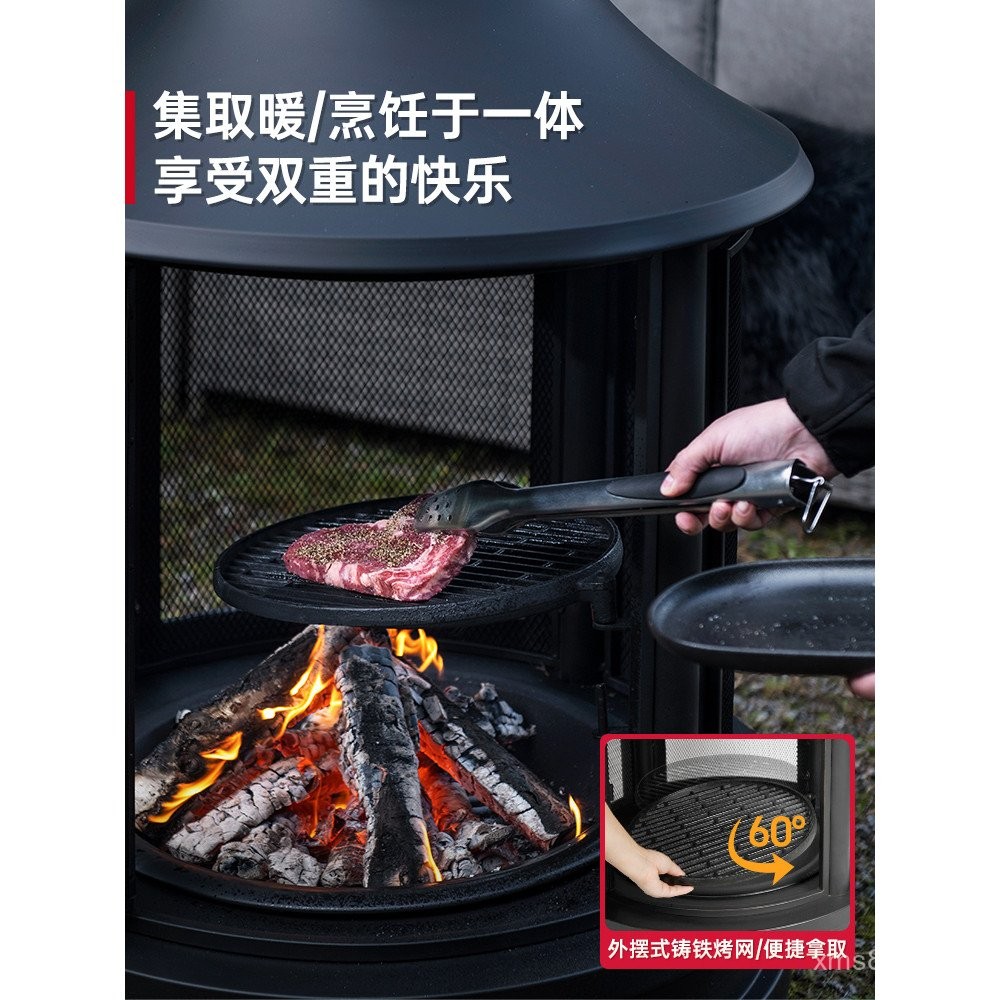 Pemanas Lubang Api Luar Taman Dapur Pembakaran Kayu Vila Arang Grill ...