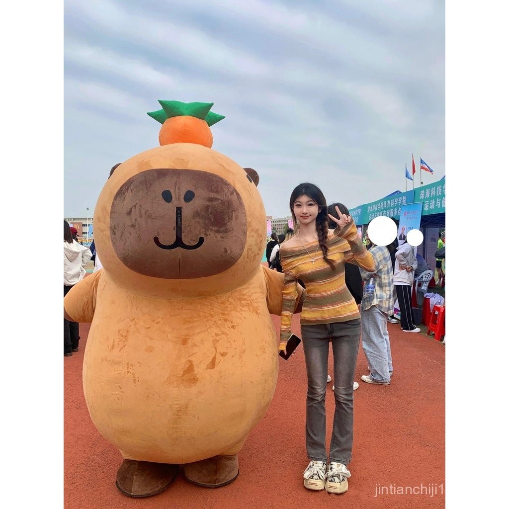 Influencer Inflatable capybara Cartoon Doll Costume Shopping Mall ...