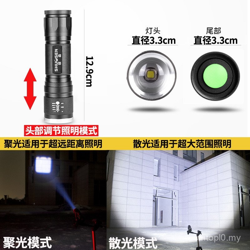 Lampu Suluh Cahaya Kuat Shuosen Boleh Dicas Semula Mudah Alih 5000 ...