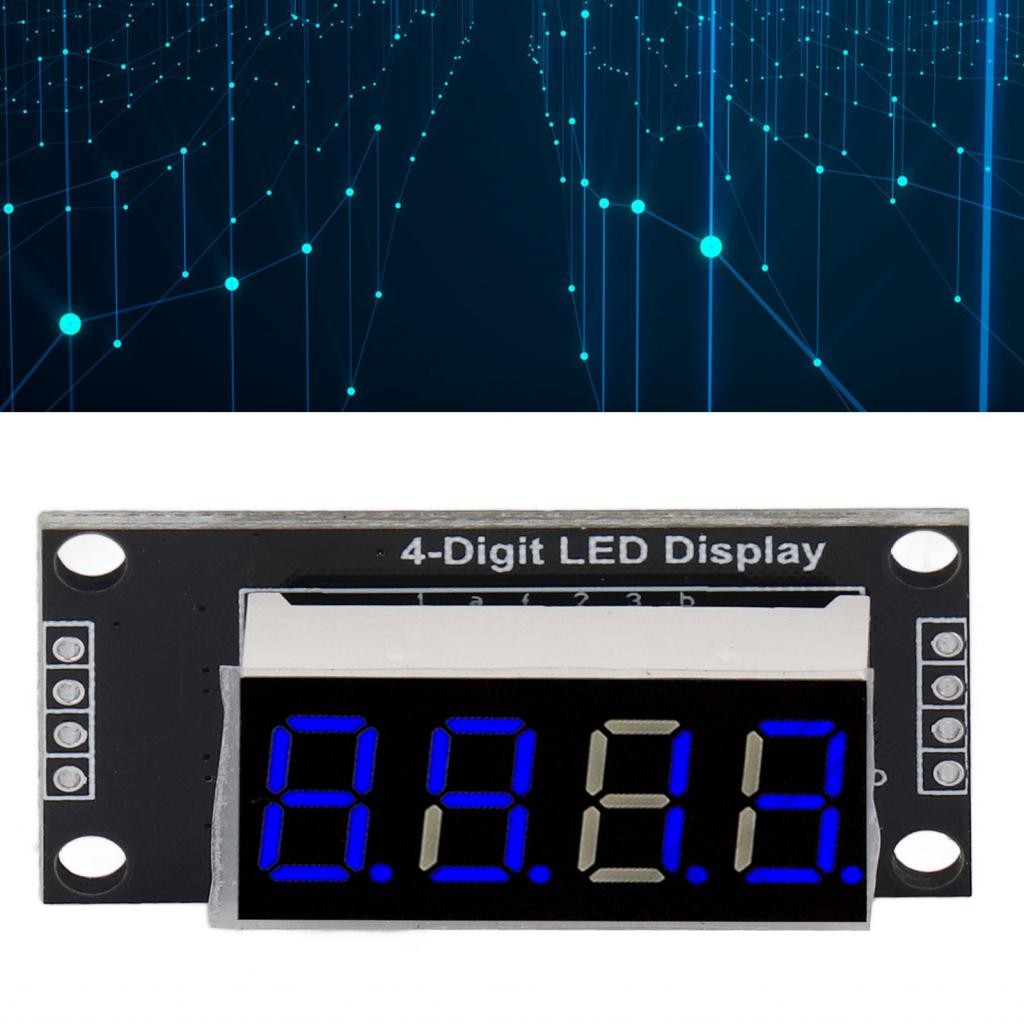 Soxii Led Segment Display 4 Digit Tube 7 Module TM1637 Drive Chip Clock ...
