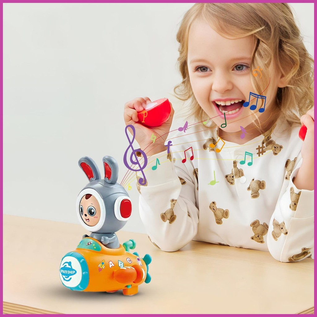 Rabbit Musical Toy Lighted Rabbit Car Cartoon Kids Preschool ...