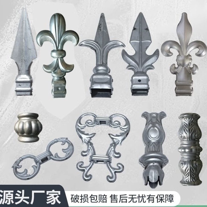 Forged Wrought Iron Pointed Head Door Gun Head Iron Accessories Wall ...