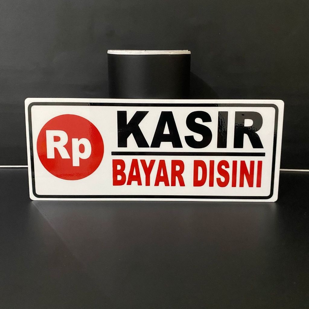 Acrylic writing the cashier just stick on | Sign Label Acrylic Cashier ...