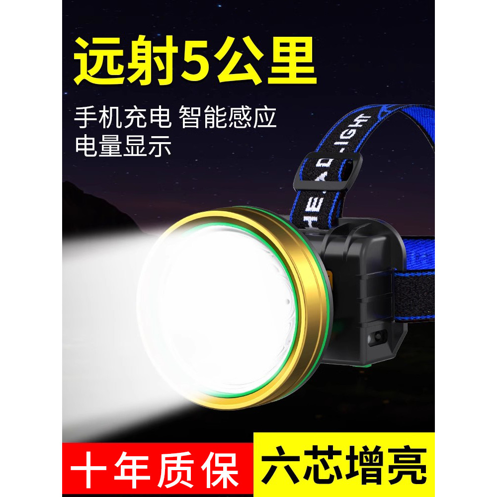 Lampu Depan Haiwa Lampu Kuat Boleh dicas semula Lampu Lampu Lekap Kepala Ultra-Terang Memancing ...