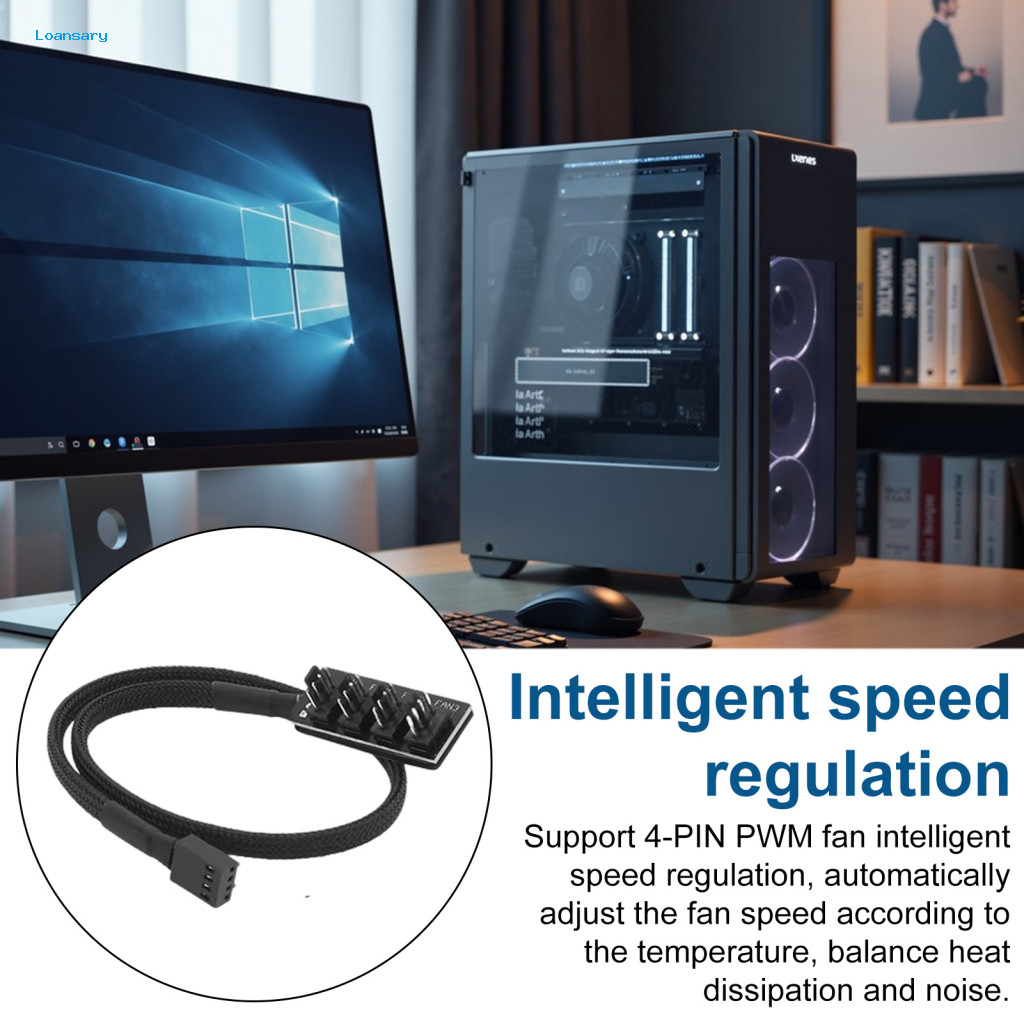Pwm Fan Controller Adapter Cable Universal 4-pin Pwm Cpu Fan Splitter ...