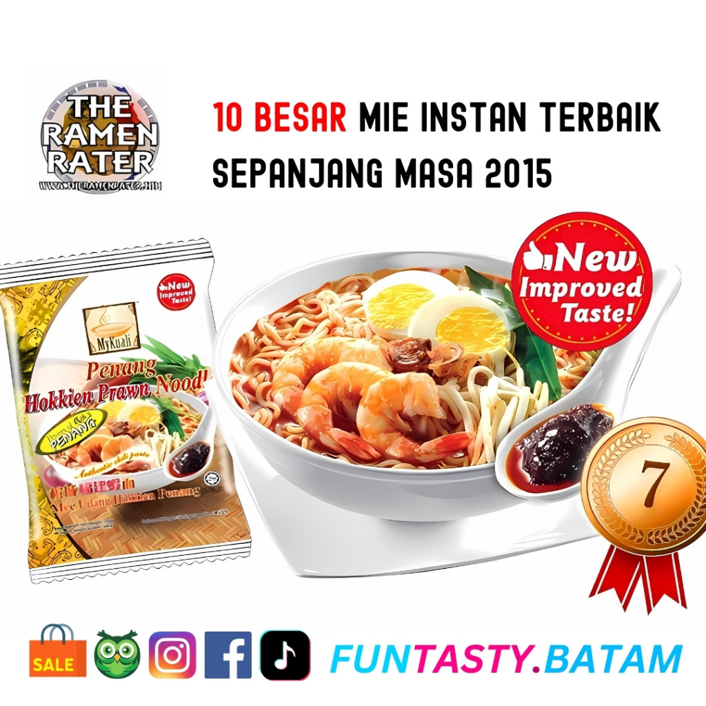 Malaysian Hokian Shrimp Noodles Typical of Penang MYKUALI Hokkien Prawn ...