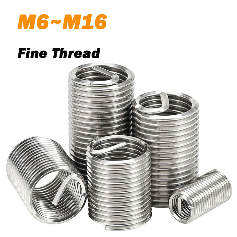 M6~M16 304 Stainless Steel Wire Insert Thread Repair Fine Thread Helicoil Thread Repair Insert ...