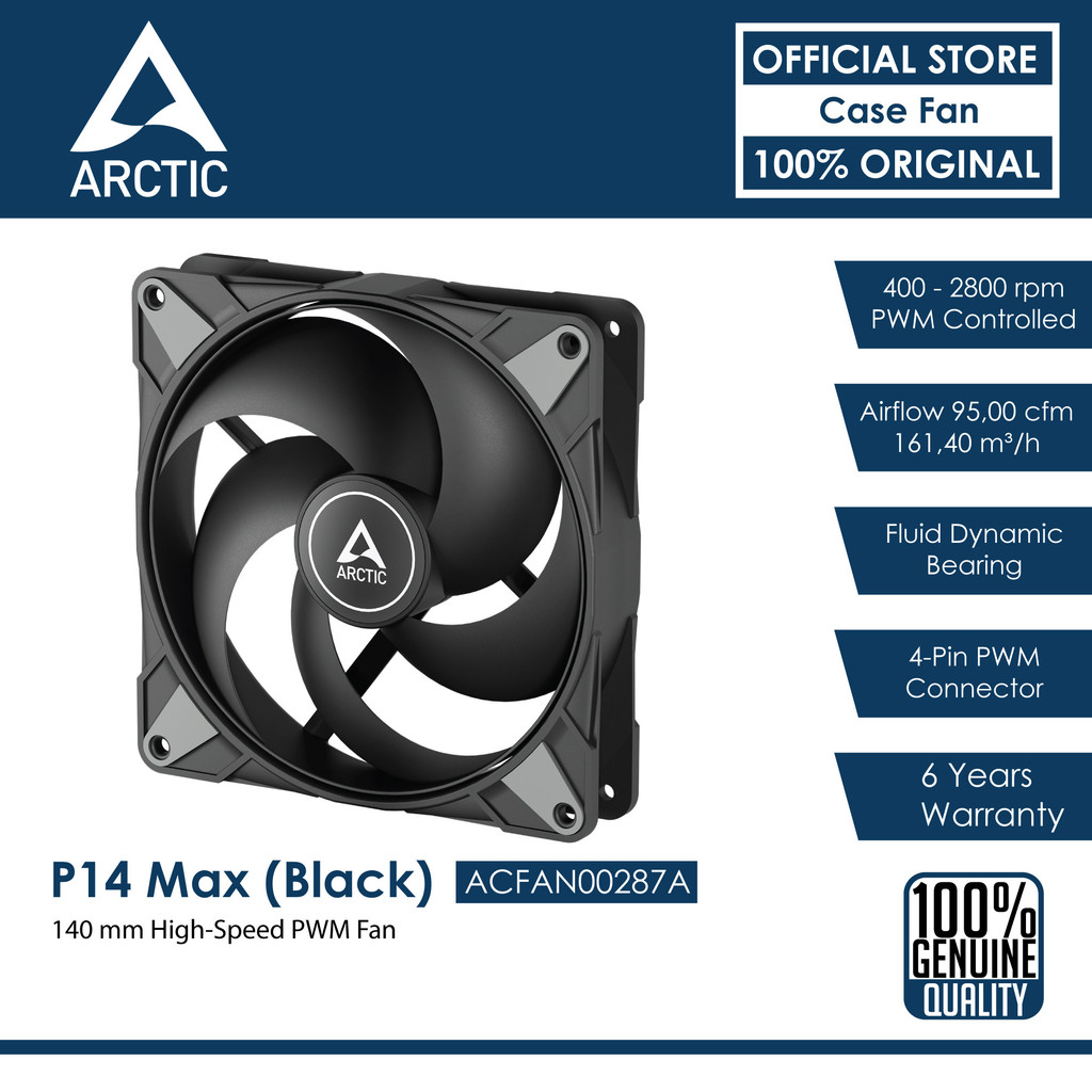 ARCTIC P14 Max 140mm High Performance Case Fan - ACFAN00287A | Shopee ...