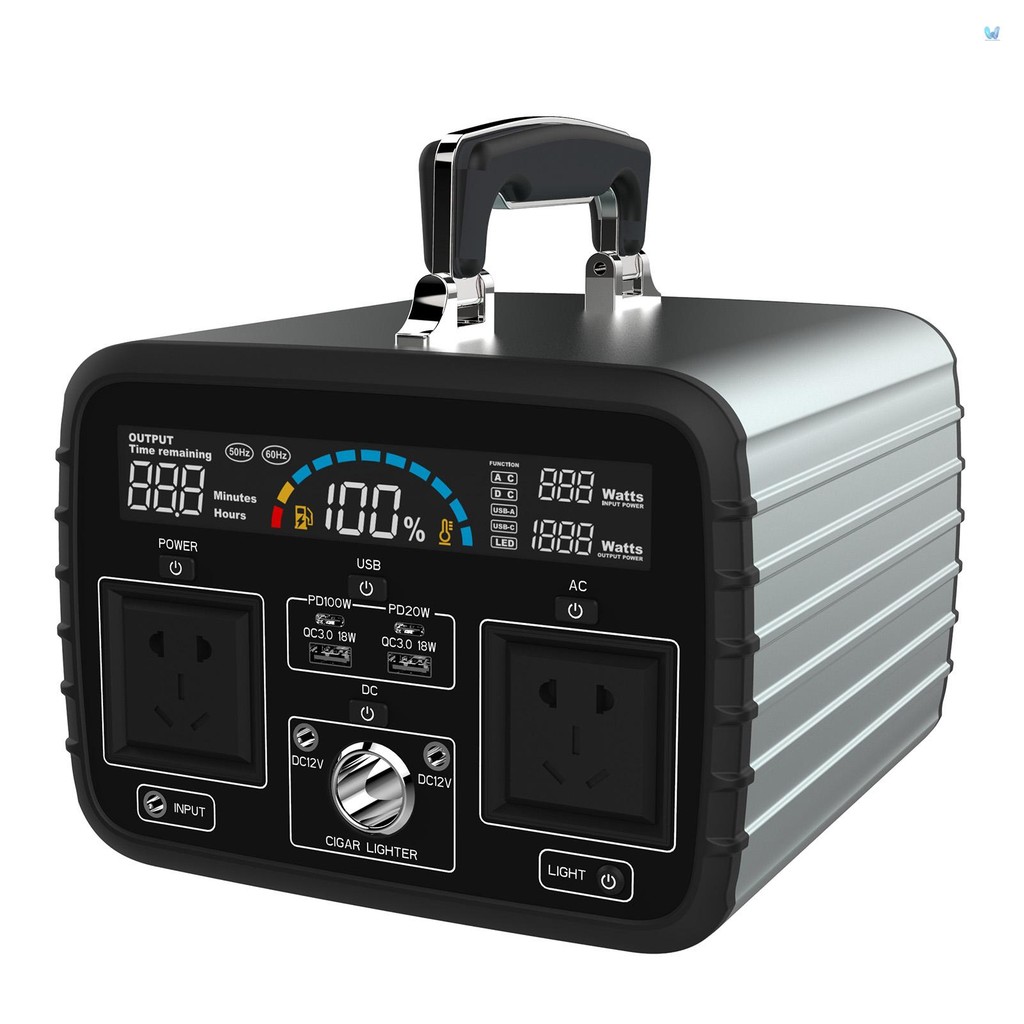 500W Portable Energy Storage Power Station Solar Generator Backup Power ...