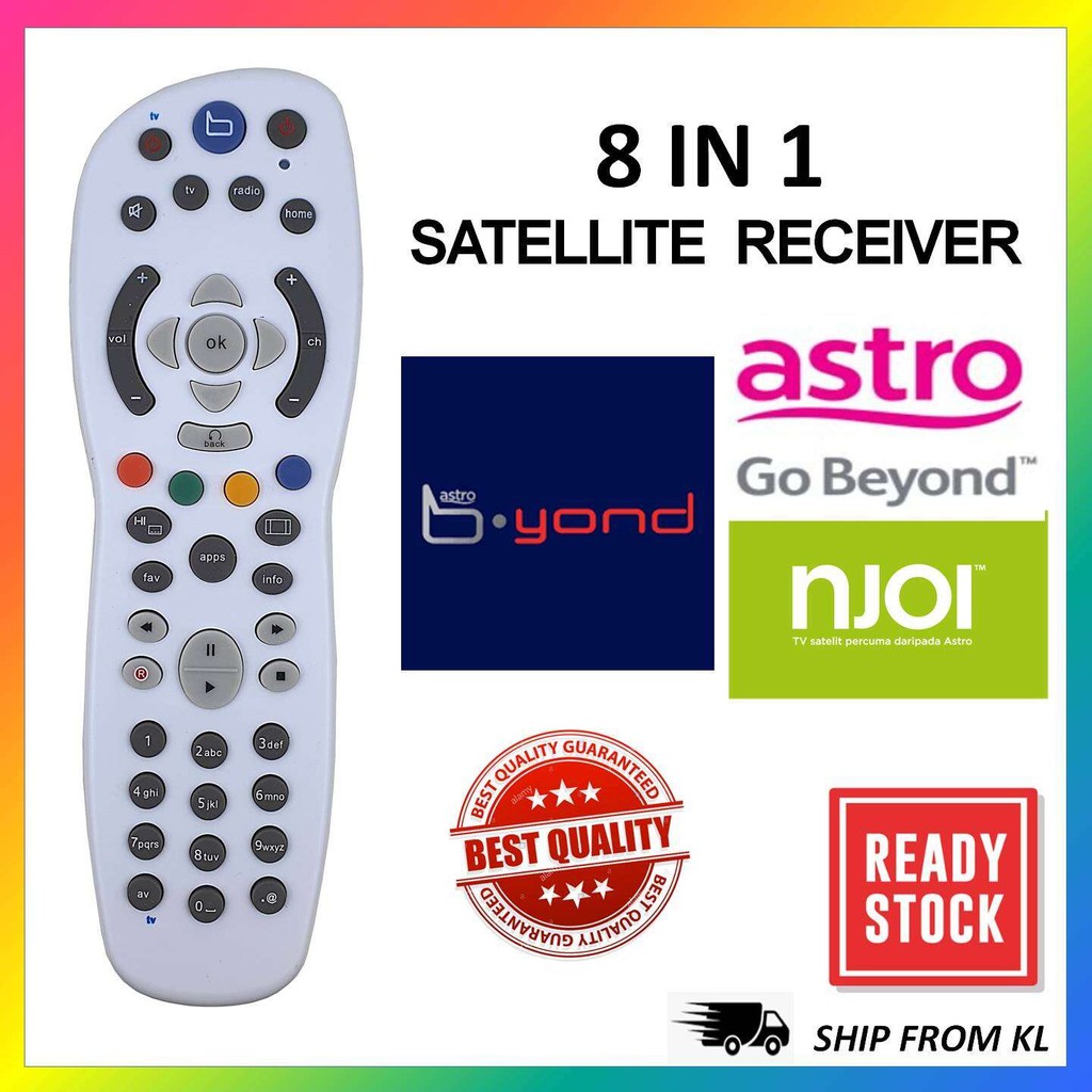 8 IN 1 REMOTE CONTROL REPLACEMENT FOR ASTRO/HYPPTV/BYOND/NJOI/Old Model ...