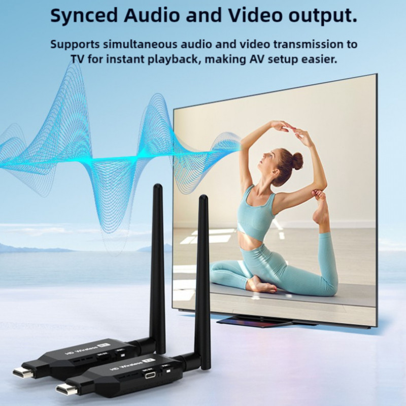 50M HDMI Wireless Video Transmitter and Receiver HDMI Extender 1080P ...