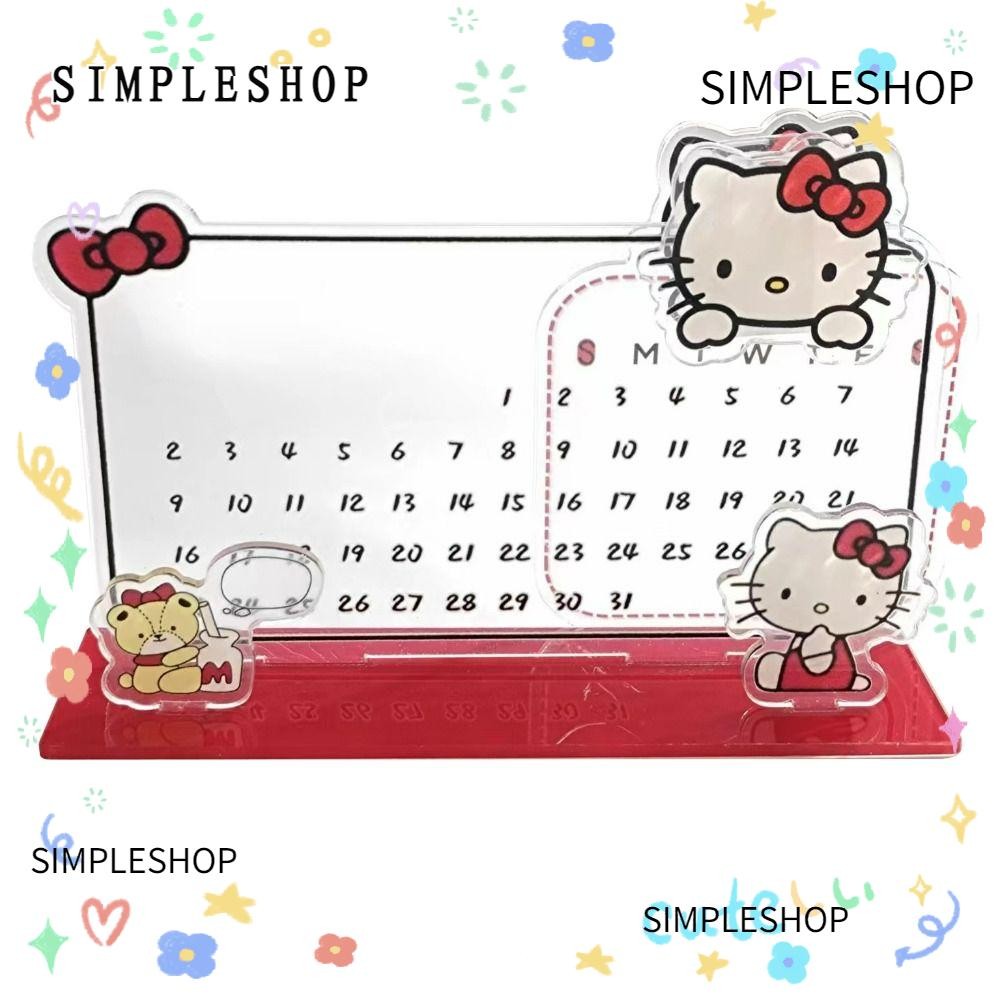 SIMPLESHOP Time Perpetual Calendar, Hello Kitty Acrylic Desktop ...