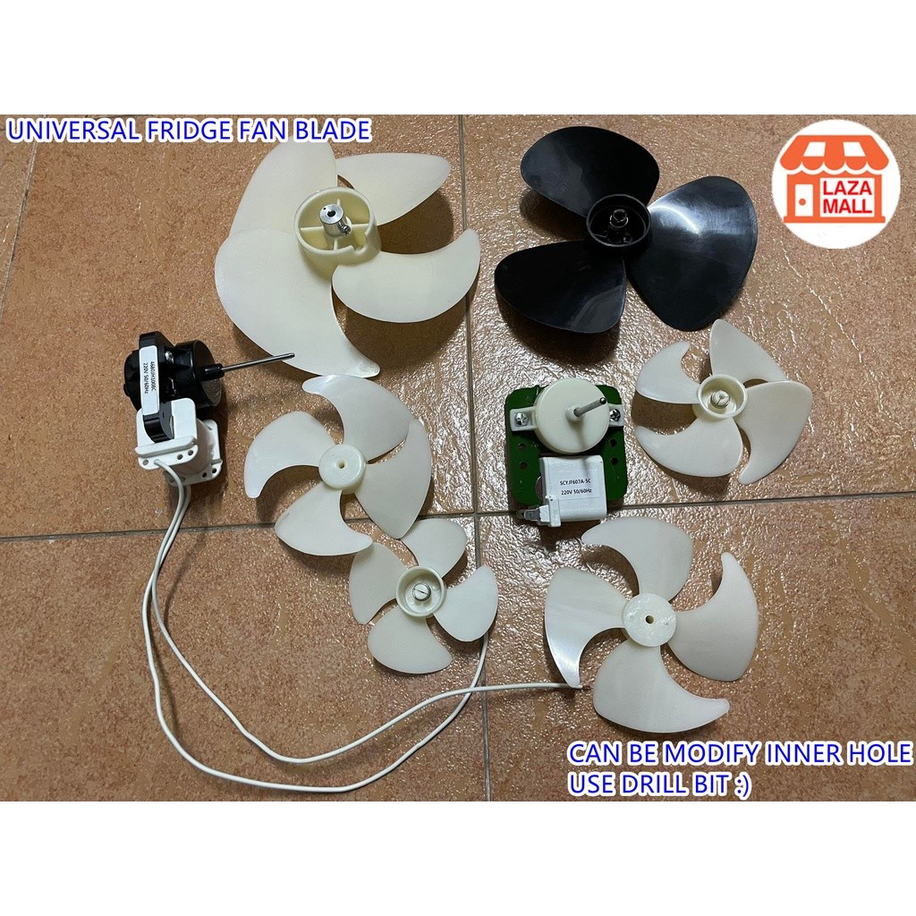 Universal Refrigerator / Freezer Fan Motor Cooling Fan Blade Condenser ...