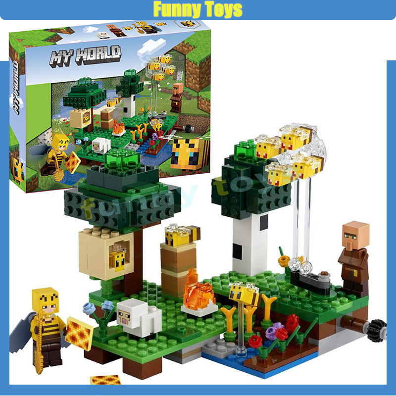 21165 The Bee Farm Building Blocks Beekeeper,villager, baby sheep, bees ...