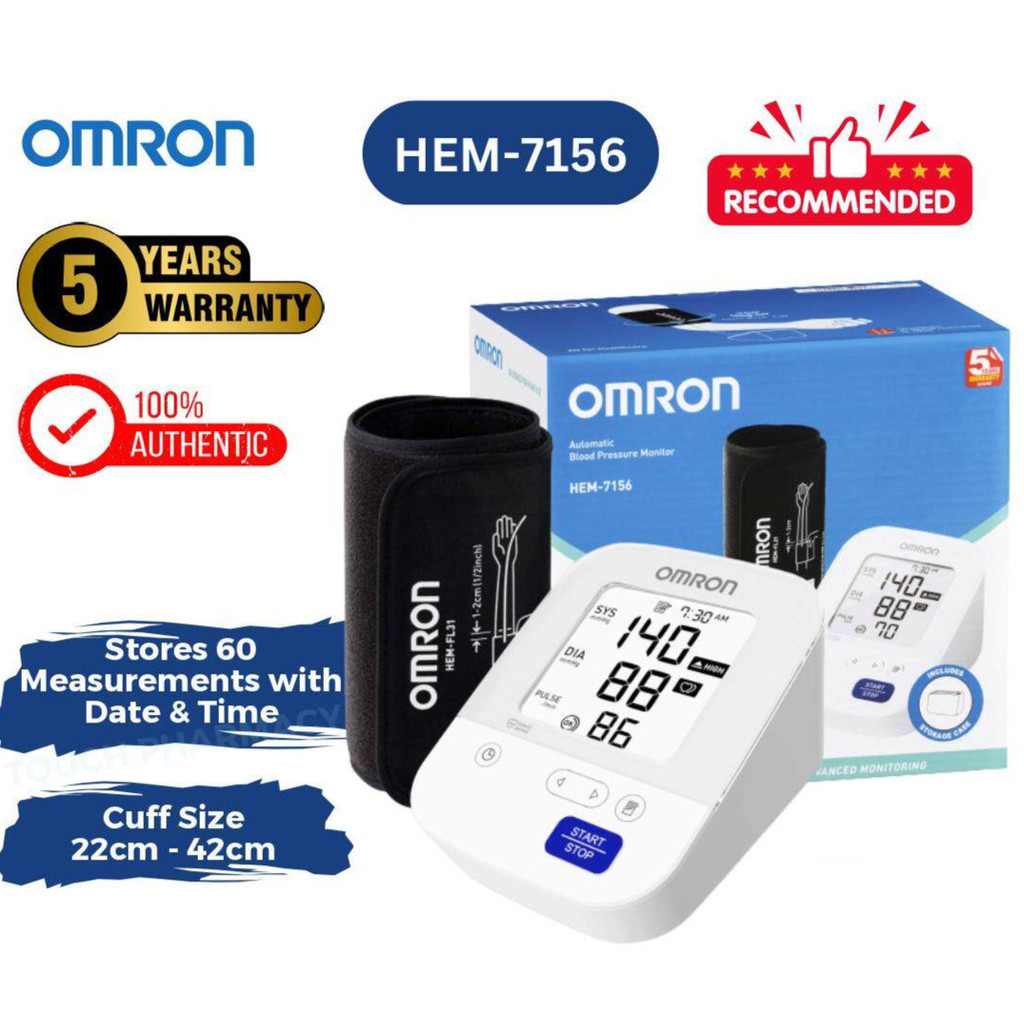 Omron Automatic Blood Pressure Monitor HEM-7156 | Shopee Malaysia