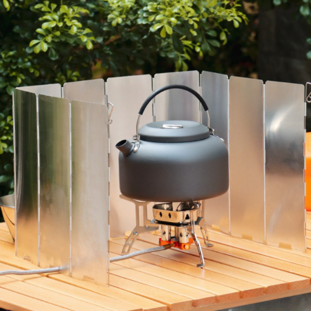 Camping Windscreen 8/10 Plates Stove Windshield Aluminum Alloy Portable ...