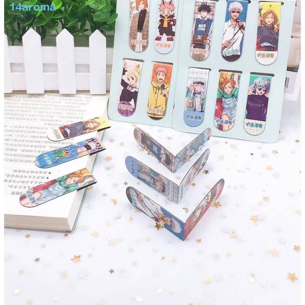 AROMA Jujutsu Kaisen Bookmarks Anime Fresh Breeze Stationery Paper Clip ...