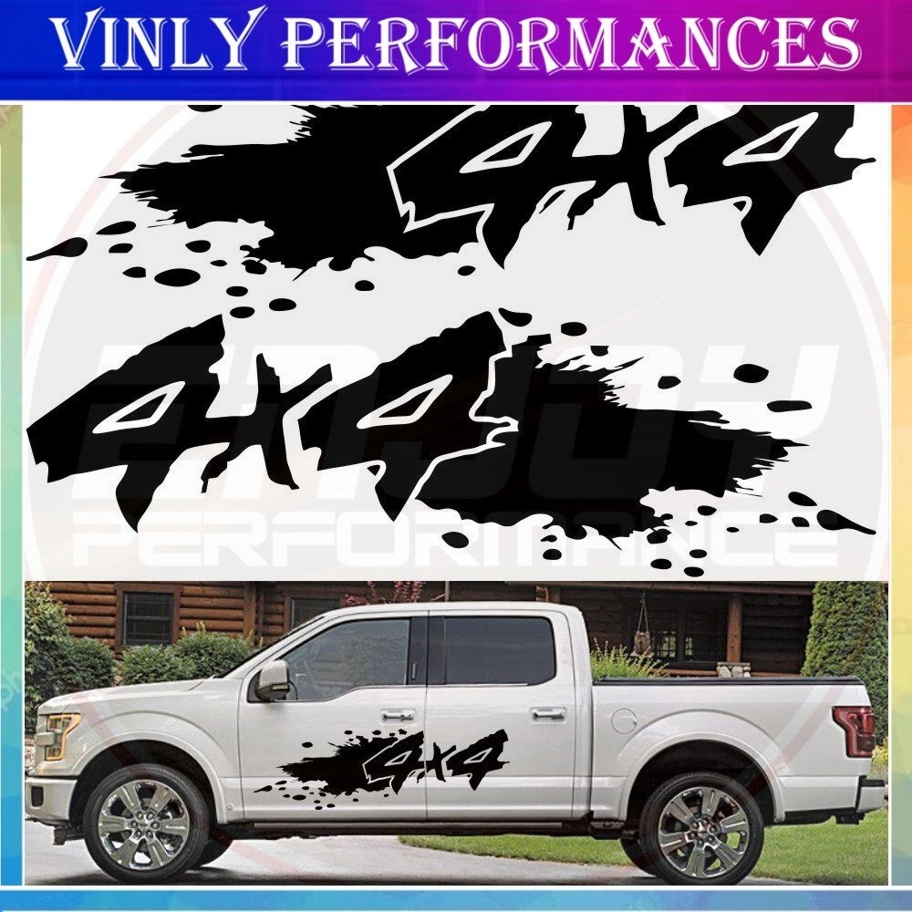 2PC 4X4 Off Road Car Sticker per Ford Ranger Raptor F150 Mitsubishi ...