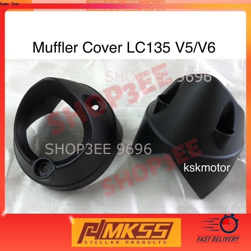 LC135 V5/V6 Muffler Cap/Exhaust pipe Cover(Black)(ekzos cover moto ...