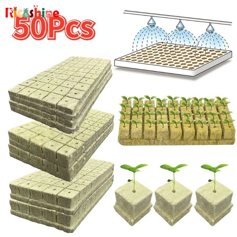 No Soil Cultivation Seedling Rock Wool Blocks- Breathable Plant Growing ...