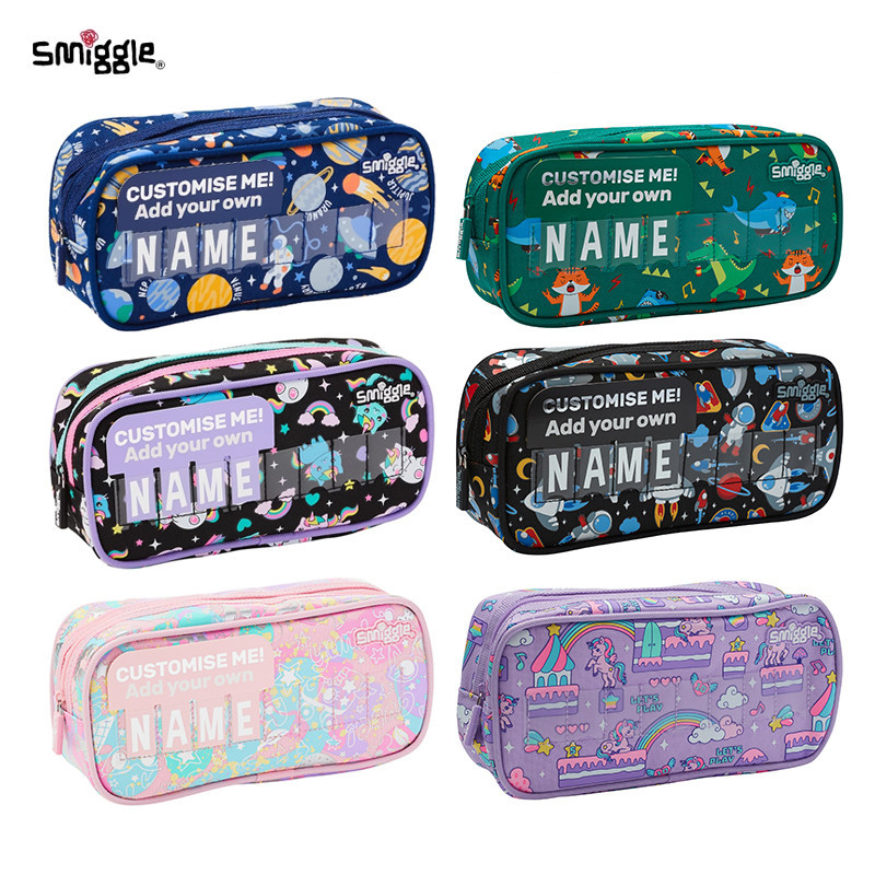Australia smiggle Pencil Case Large Capacity Single Layer diy Letter Creative Children Student ...