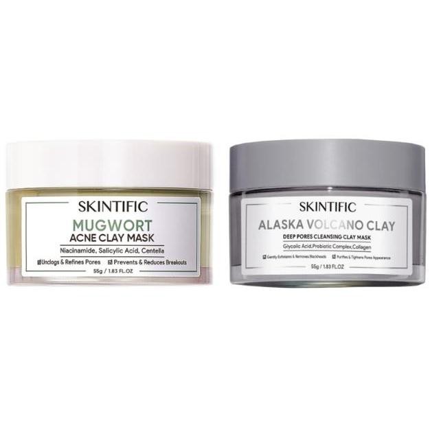 SKINTIFIC Mugwort Clay Mask 55g Alaska Volcano Cleansing Clay Mask 55g ...