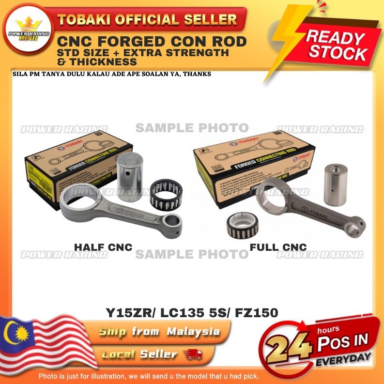 Y15ZR/ LC135 5S/ FZ150I TOBAKI RACING CNC FORGED CONNECTING ROD FULL ...