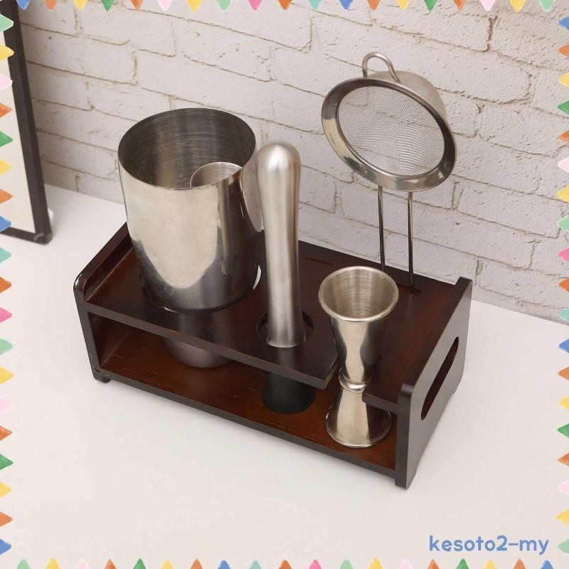 [Kesoto2] Bartender Kits Storage Stand, Bartender Kits Bamboo Display ...