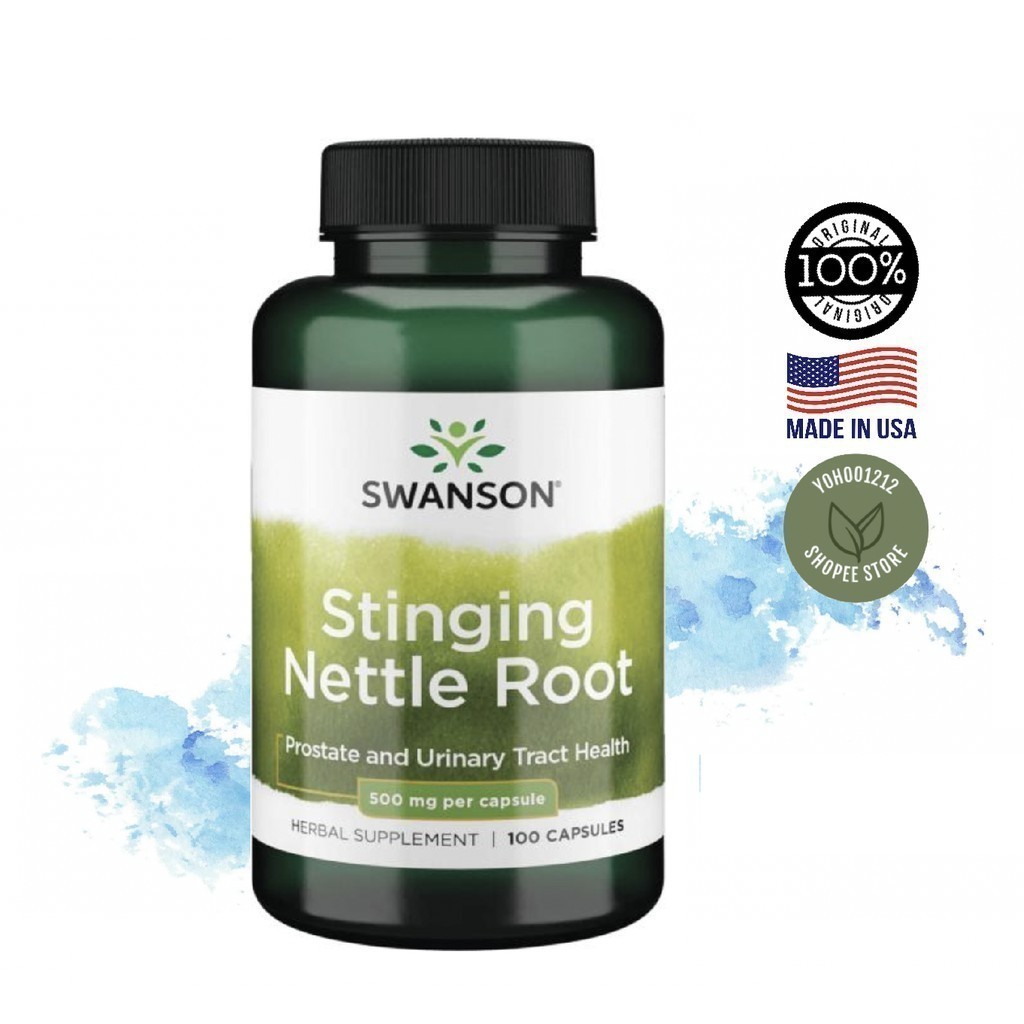 Swanson Stinging Nettle Root 500mg, 100 Caps, Prostate & Urinary Tract ...