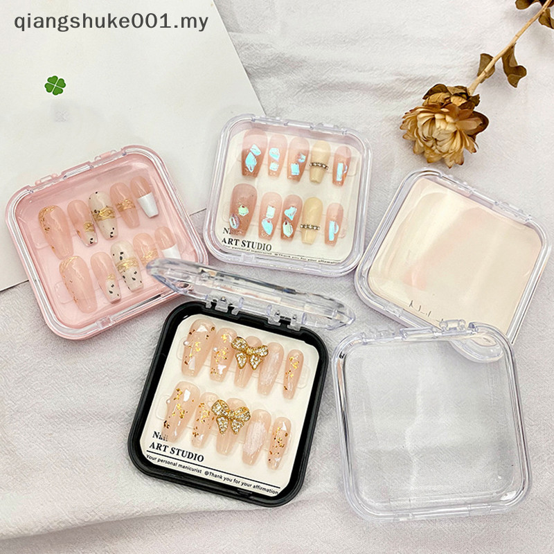 { MY Fashion } Press On Nail Storage Box False Nail Transparent ...