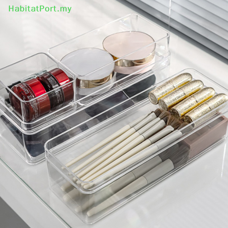 HabitatPort Clear Drawer Organizer Transparent Drawer Divider Storage ...