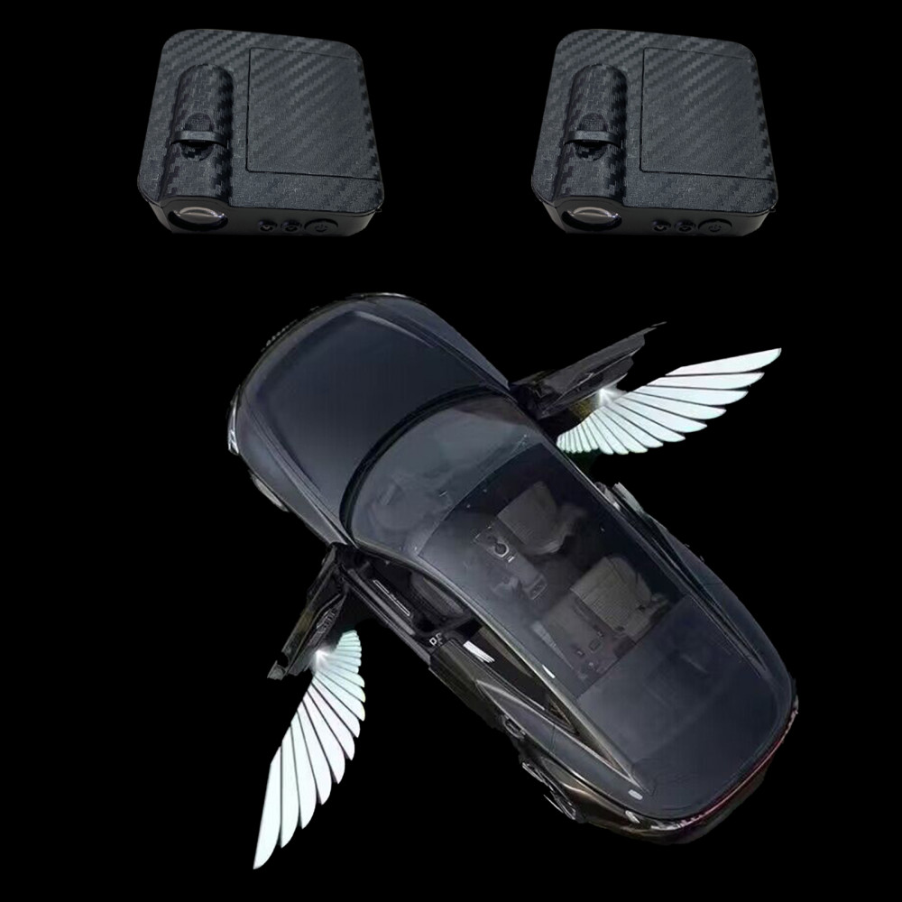 1 Pair Car Door Light Logo Projector Angel Wing Car Door LED Welcome ...